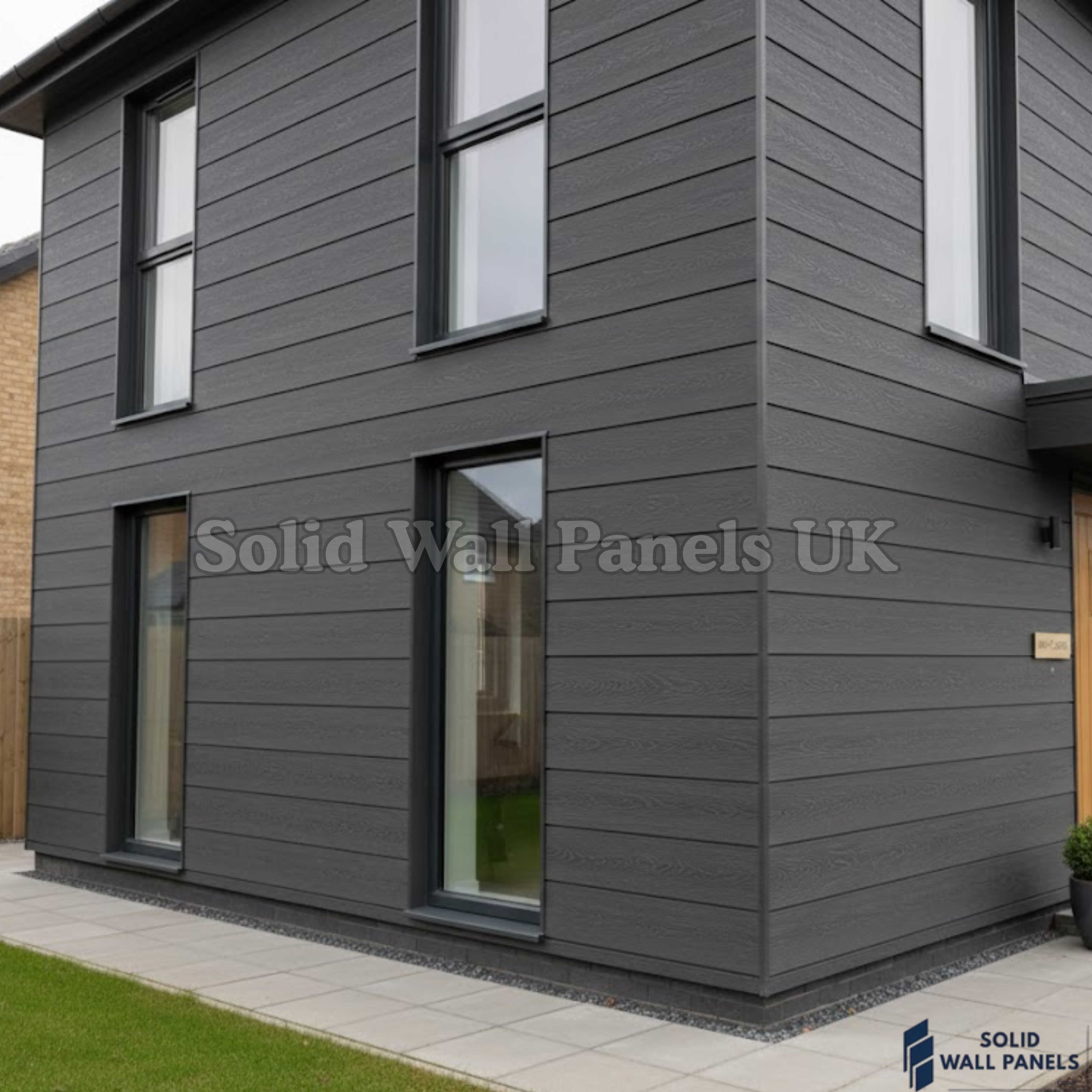 Black PVC Exterior Wall Panels 290 cm – Outdoor Cladding (6 Pieces ...