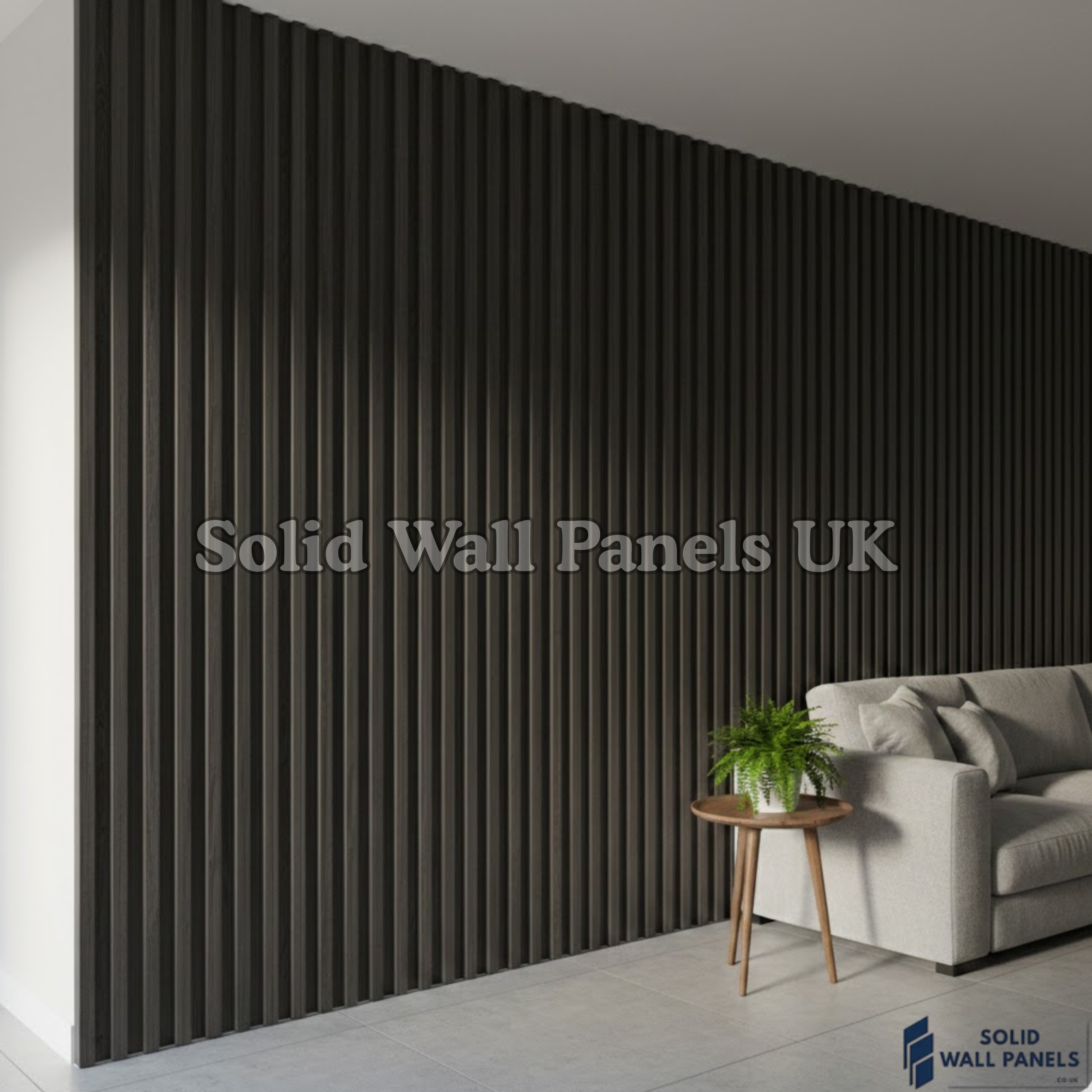 Dark Grey Seamless PVC Wall Panels For Indoor & Outdoor | UK Delivery ...