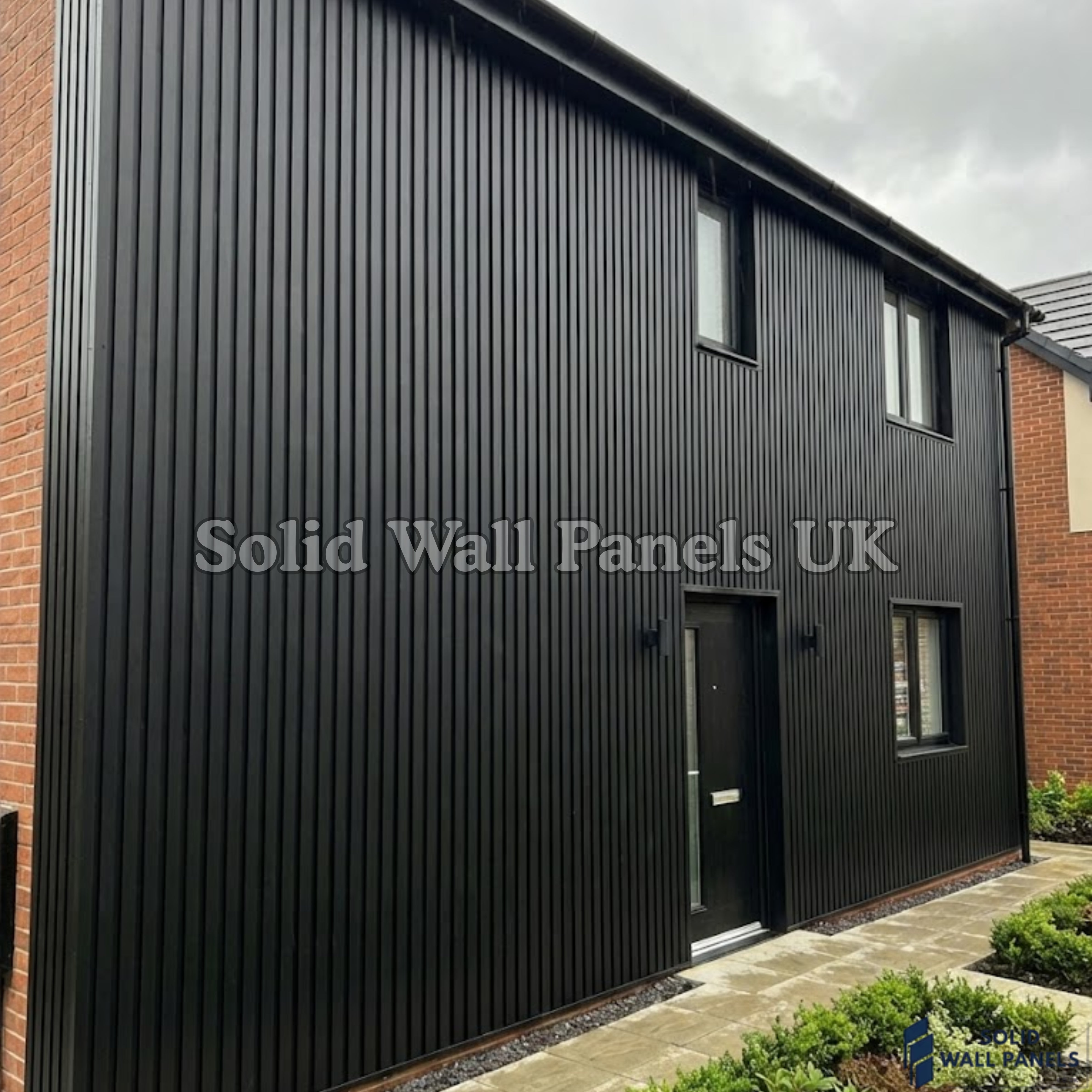 Black Exterior Composite Wall Panels — Weatherproof Outdoor Cladding ...