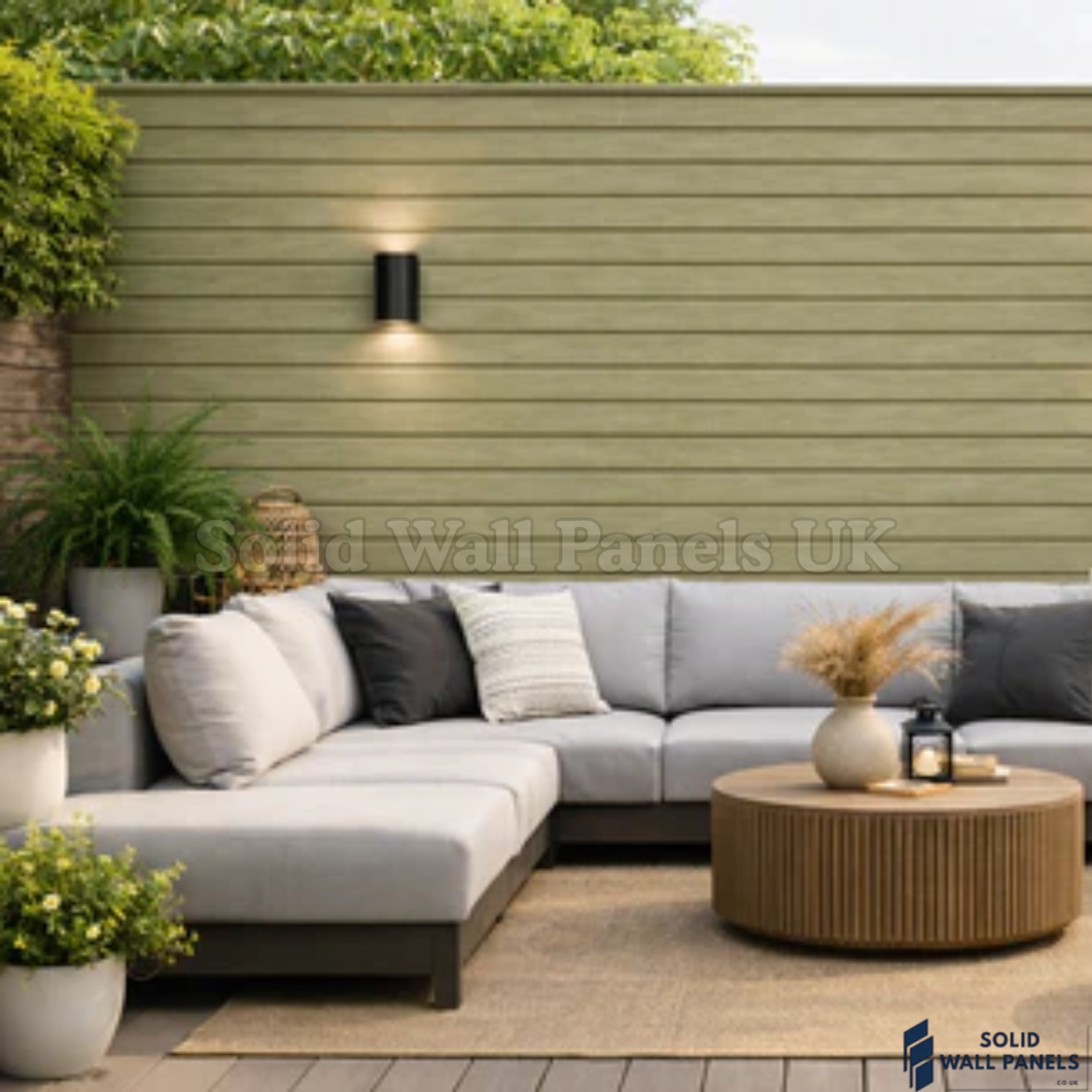 Khaki PVC Exterior Wall Panels 290 cm – Outdoor Cladding (6 Pieces ...