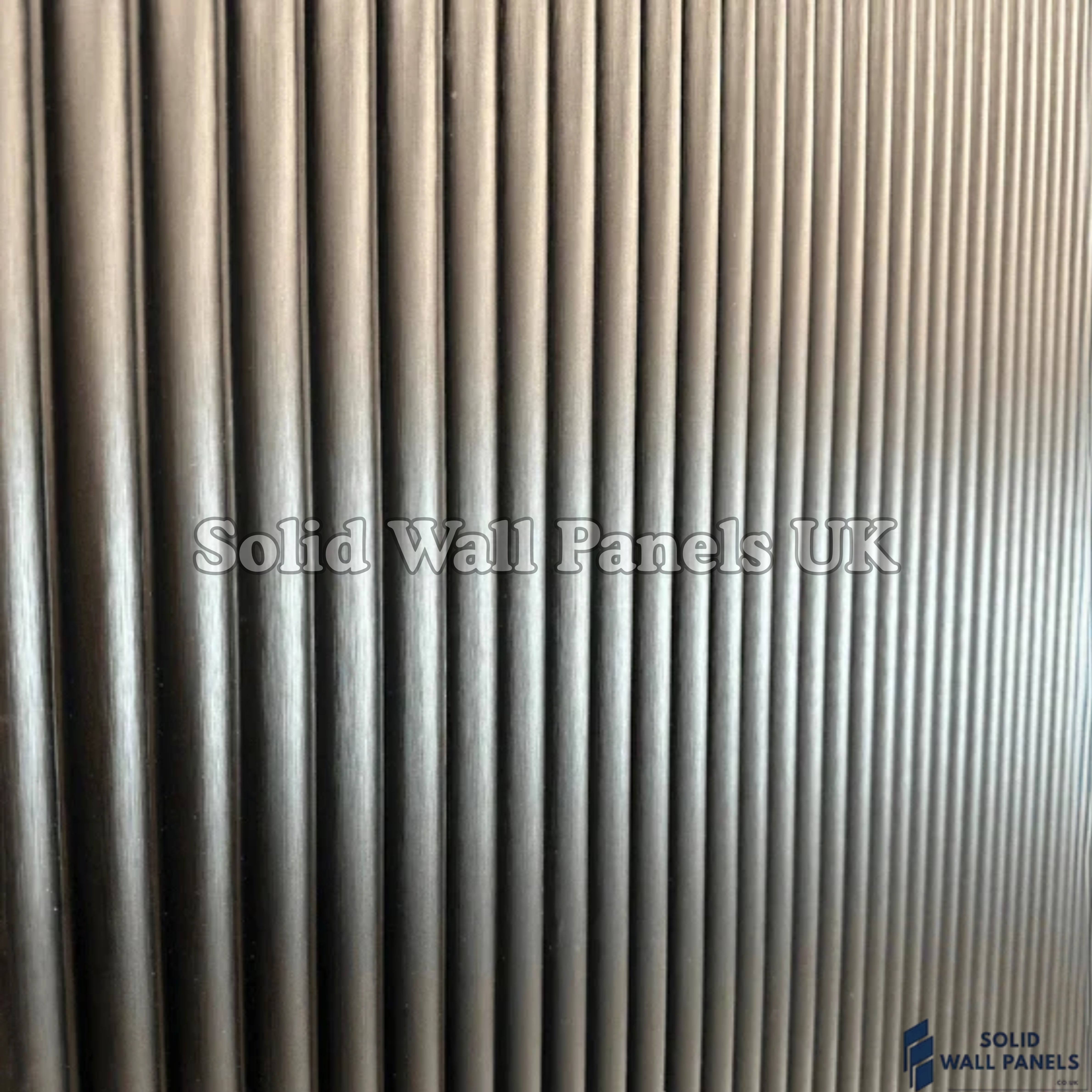 WPC 3D FLUTED Wall Panels – Silver Metallic | Solid Wall Panels UK